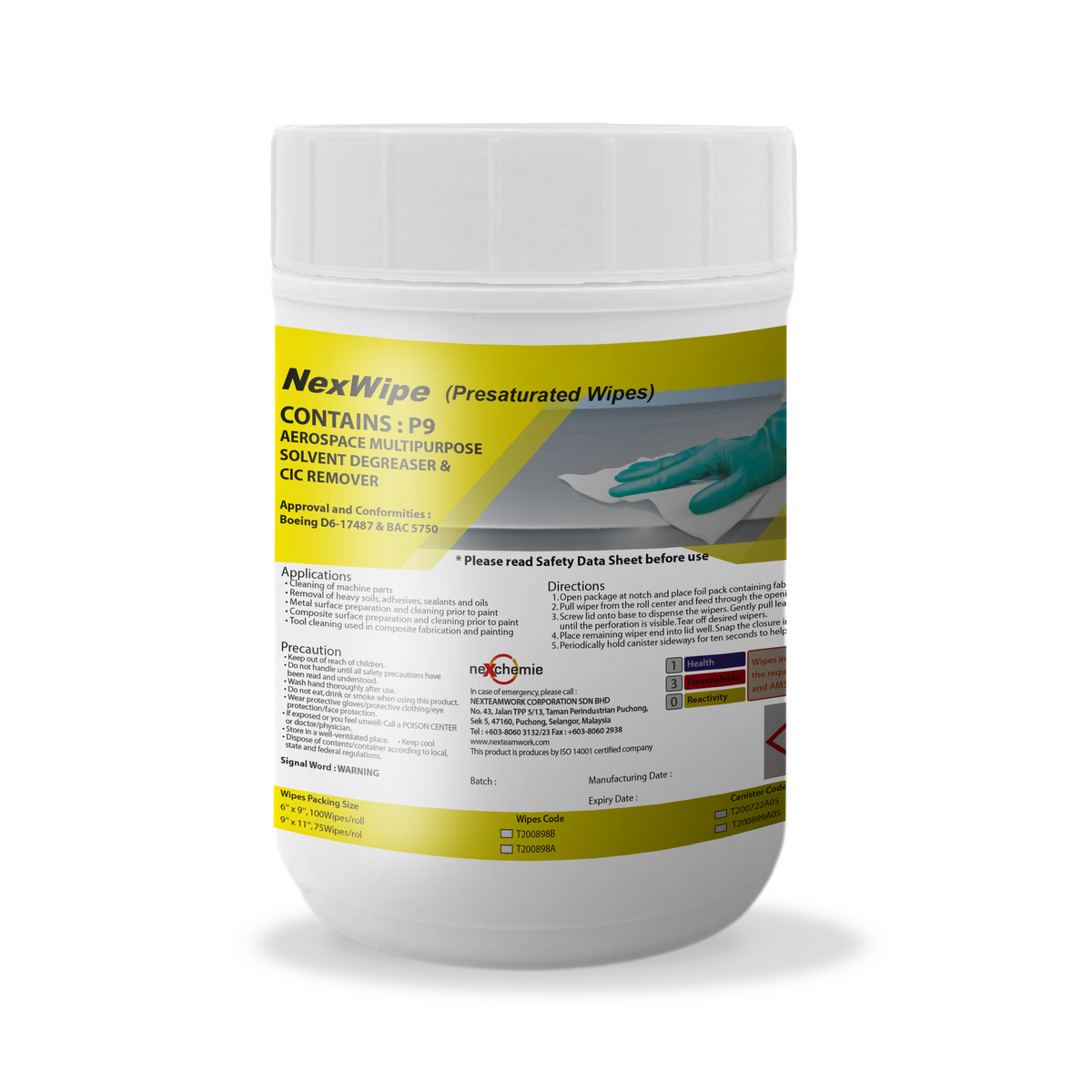 NexWipes ~ Solvent Pre-Saturated Wipes – Nexteamwork